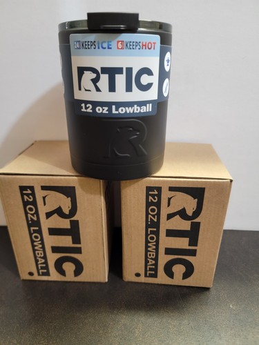 Pair of RTIC 12oz LOWBALL TUMBLERS black, brand new. | eBay
