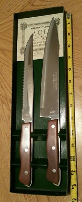 Vintage Knife Set Maxam Steel Fine Cutlery Chefs & Carving Knife NIB ...
