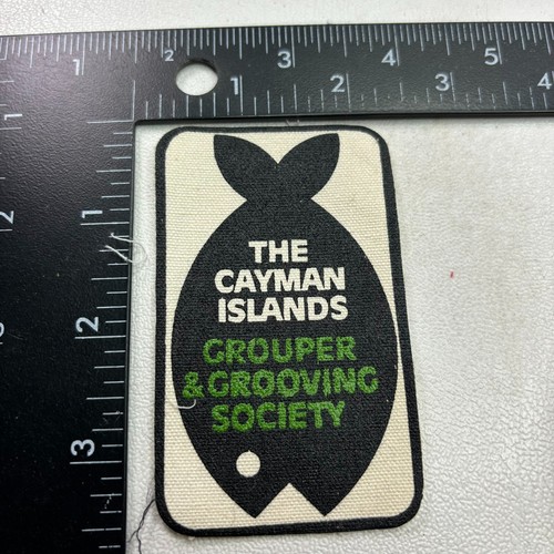Vtg THE CAYMAN ISLANDS GROUPER & GROOVING SOCIETY Patch (FISH) 391E | eBay