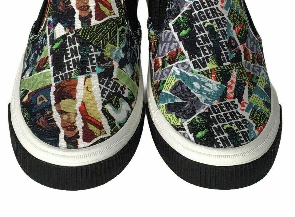 TOMS x Marvel Collab Avengers Mens Slip On Shoes Limited Edition Sz 9.5 ...