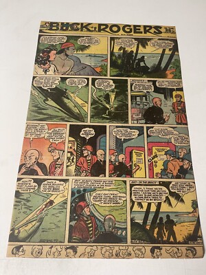 BUCK ROGERS by Rick Yager Sunday Tabloid Full Page Comic Strip 1950s | eBay