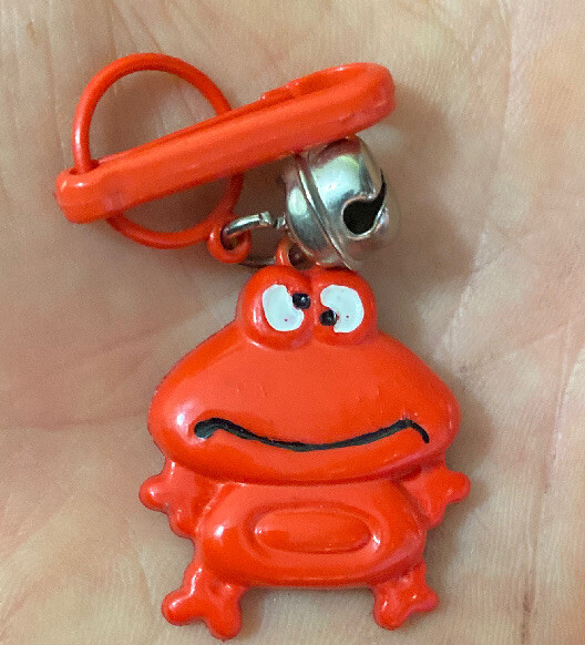 VTG 80s Red Stressed Out Frog Clip On Charm w Bell for Plastic Charms ...