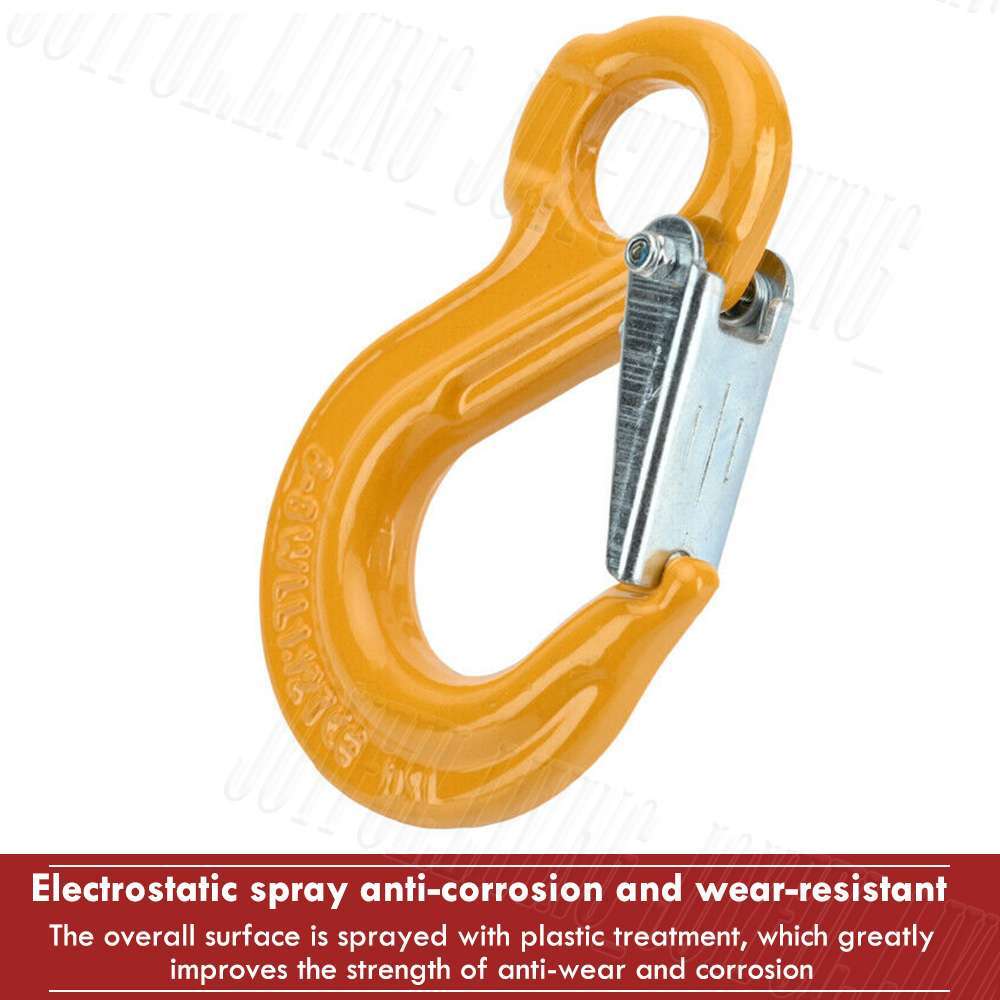 2pc 8mm Hammerlock+Eye Sling Hook Safety Chain Connecting Extend ...