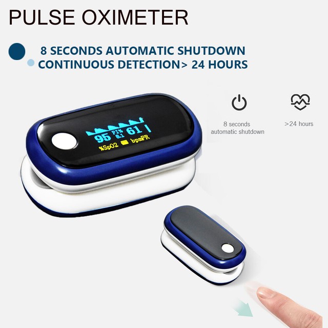 LED Fingertip Pulse Meter Oximeter Heart Rate PI SpO2 Patient Monitor 