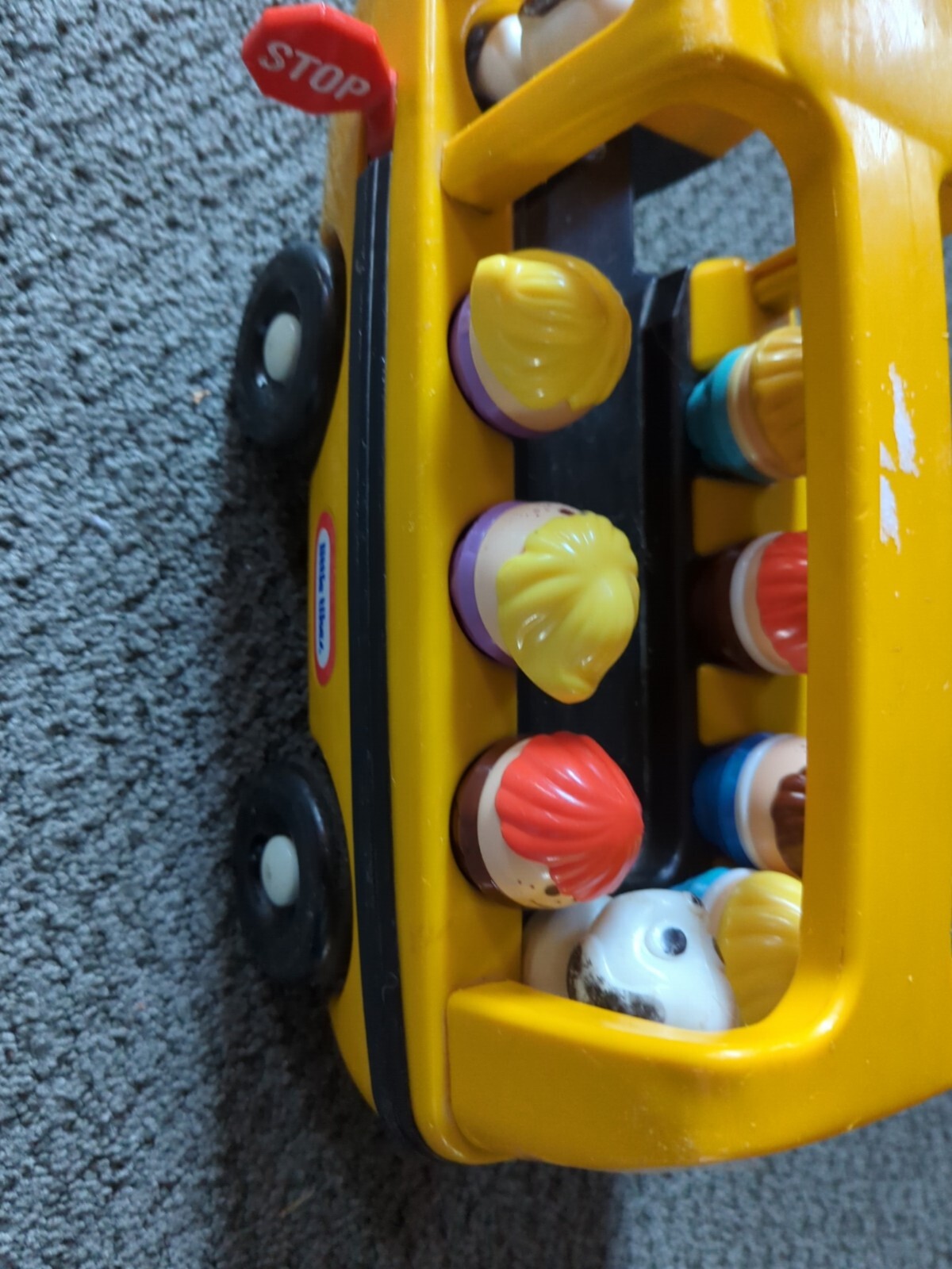 Vintage Little Tikes YELLOW SCHOOL BUS w/ 9 Figures | eBay