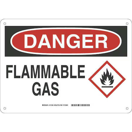 BRADY 131802 Danger Sign, 10 in H, 14 in W, Fiberglass, Rectangle ...