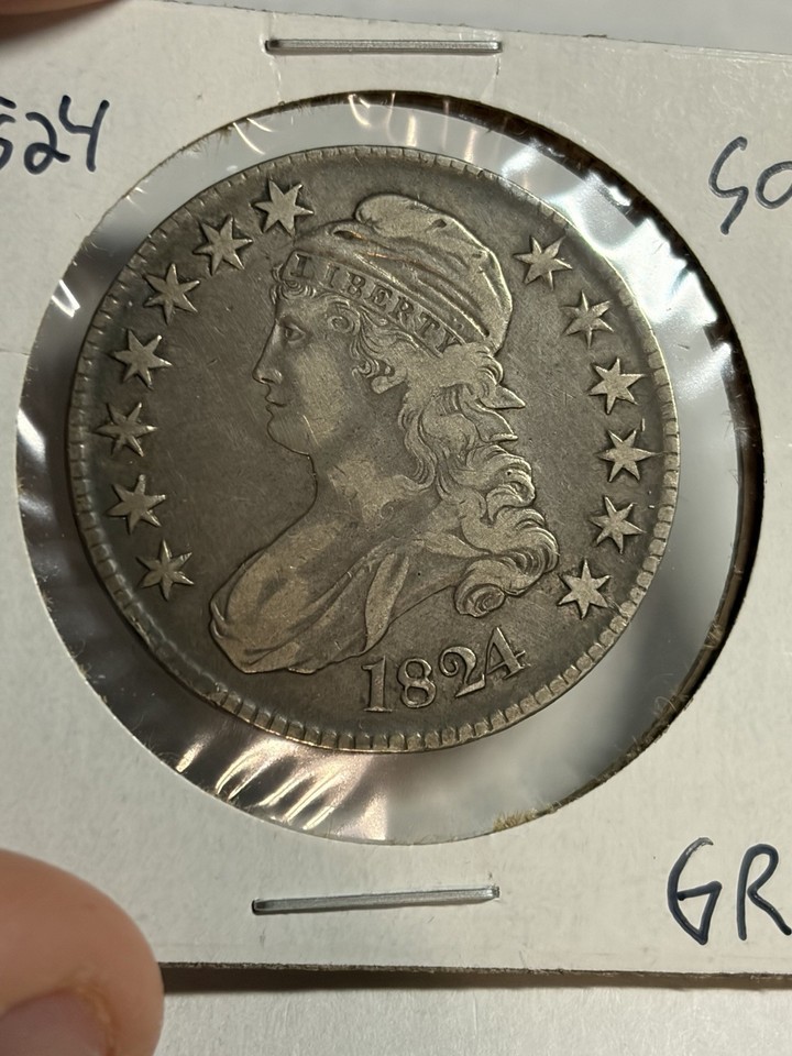 1824 Capped Bust Half Dollar Nice XF Tough Type Coin | eBay
