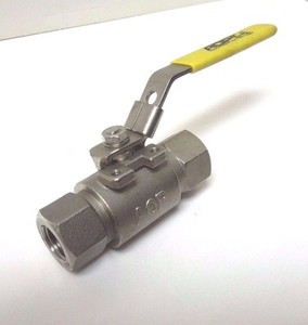 AOP BALL VALVE 1/2" 316SS NPT 3705 WP 1 PC BODY FULL PORT LOCK LEVER