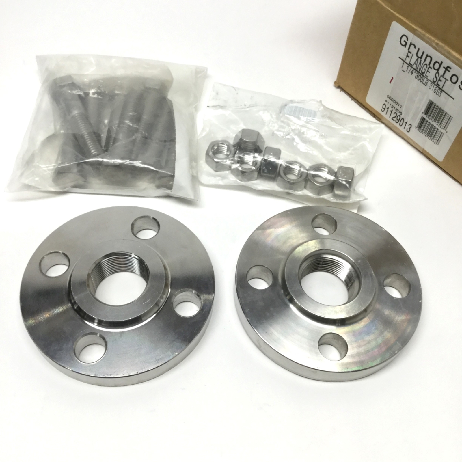 Grundfos 91129013 Stainless Steel 316 Threaded Flange Kit, 1-1/4" NPT ...