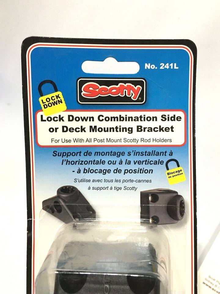 (2) Scotty 241L-Bk 241 Locking Combination Side Or Deck Rod Holder ...