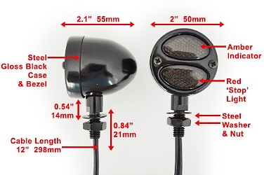 Hot Rod Custom Vintage Truck Trike LED Indicators ,STOP & Tail Light ...