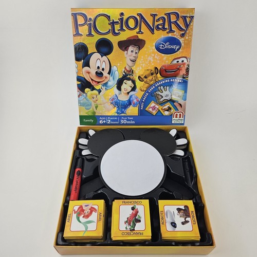 PICTIONARY DISNEY Family Fun Board Game by Mattel 2012 Ages 6+ Missing ...