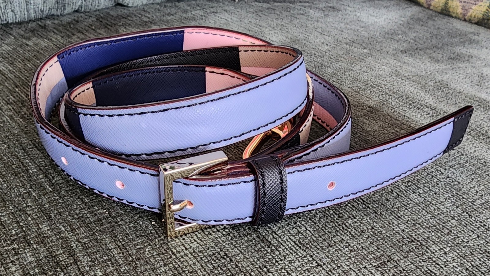 KATE SPADE LEATHER COLOR BLOCK STRAP - Gem