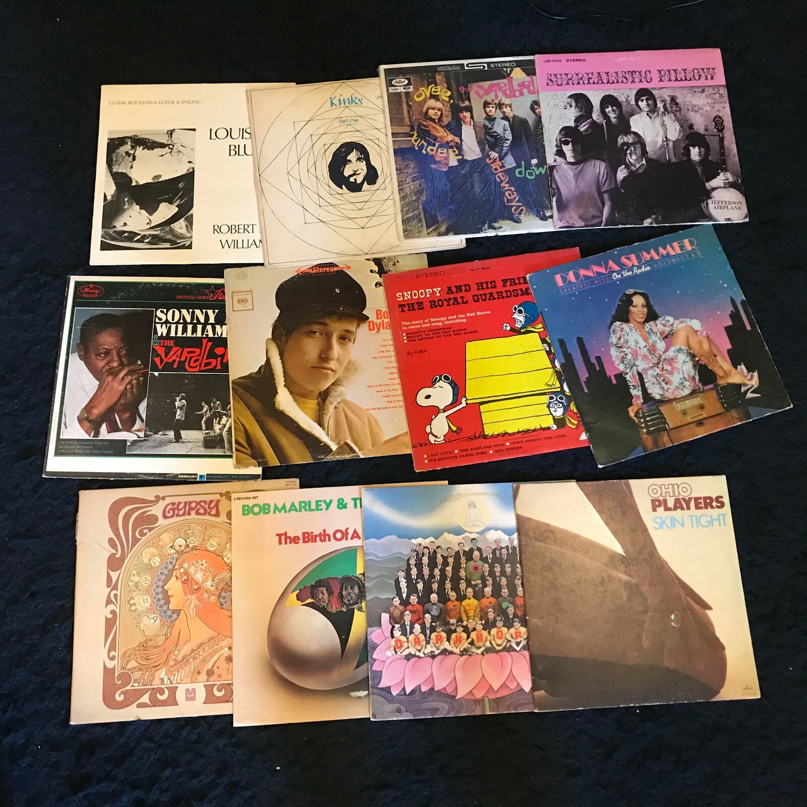 lot of 12 record album COVERS ONLY art crafting lp decoration retro ...