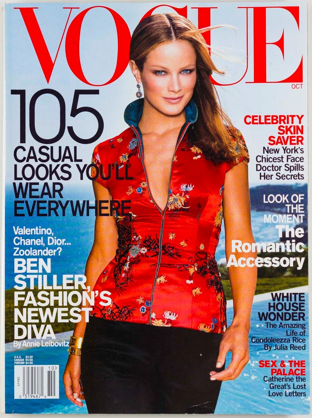 Carolyn Murphy ANNIE LEIBOVITZ Ben Stiller VOGUE October 2001 vtg ...