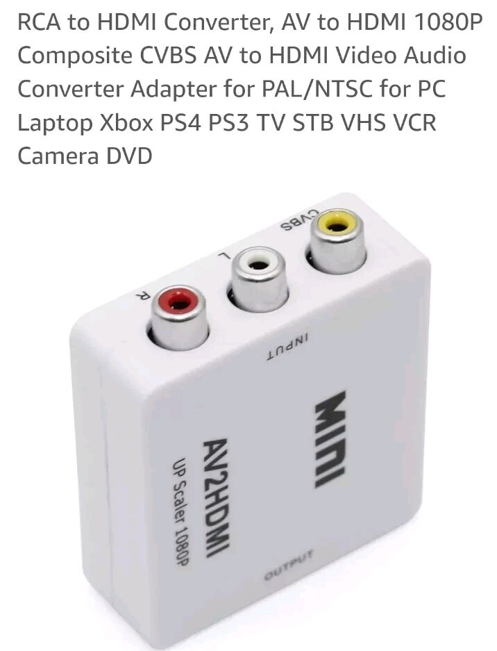 PC VGA To AV Composite Video Converter Laptop Notebook To RCA TV Box | eBay