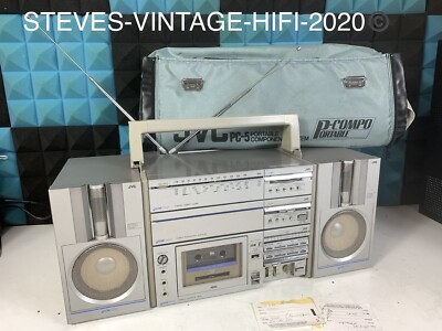 JVC PC-5 PORTABLE COMPONENT SYSTEM BOOMBOX + RARE ORIGINAL CARRY BAG L ...