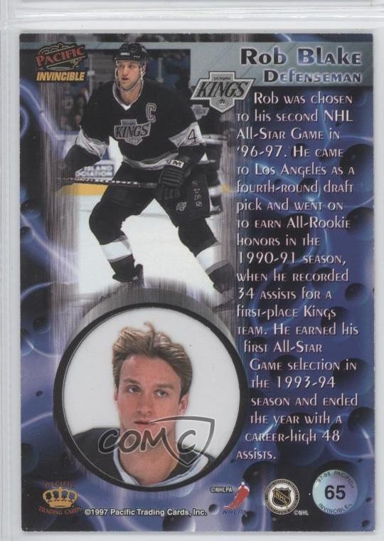 1997-98 Pacific Invincible Ice Blue Rob Blake #65 HOF | eBay
