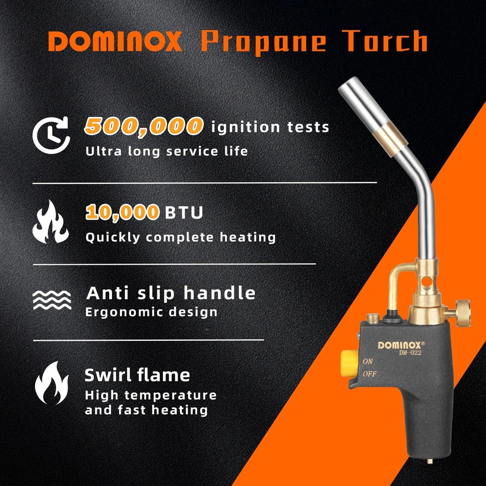 Propane Torch Head, High Intensity Torch Head Trigger Start Gas Torch ...