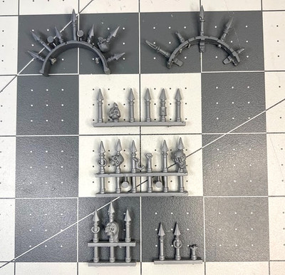 40K Chaos Space Marine VEHICLE SPIKED TROPHY ICON RACK bitz x6 Lot #2 ...