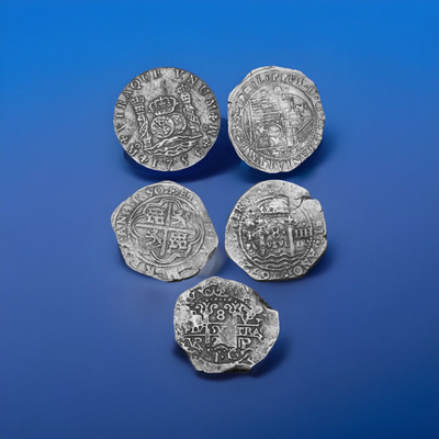 8 Reales Spanish ‘Piece Of 8’ Pirate Shipwreck Coin Lot Of 5 Coins | eBay