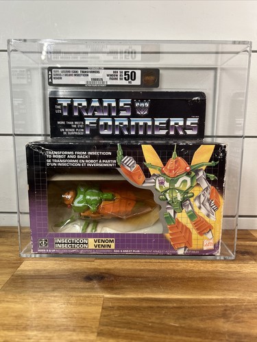 G1 Hasbro Transformer Deluxe Insecticon Venom AFA 50 (Canadian) Ships ...