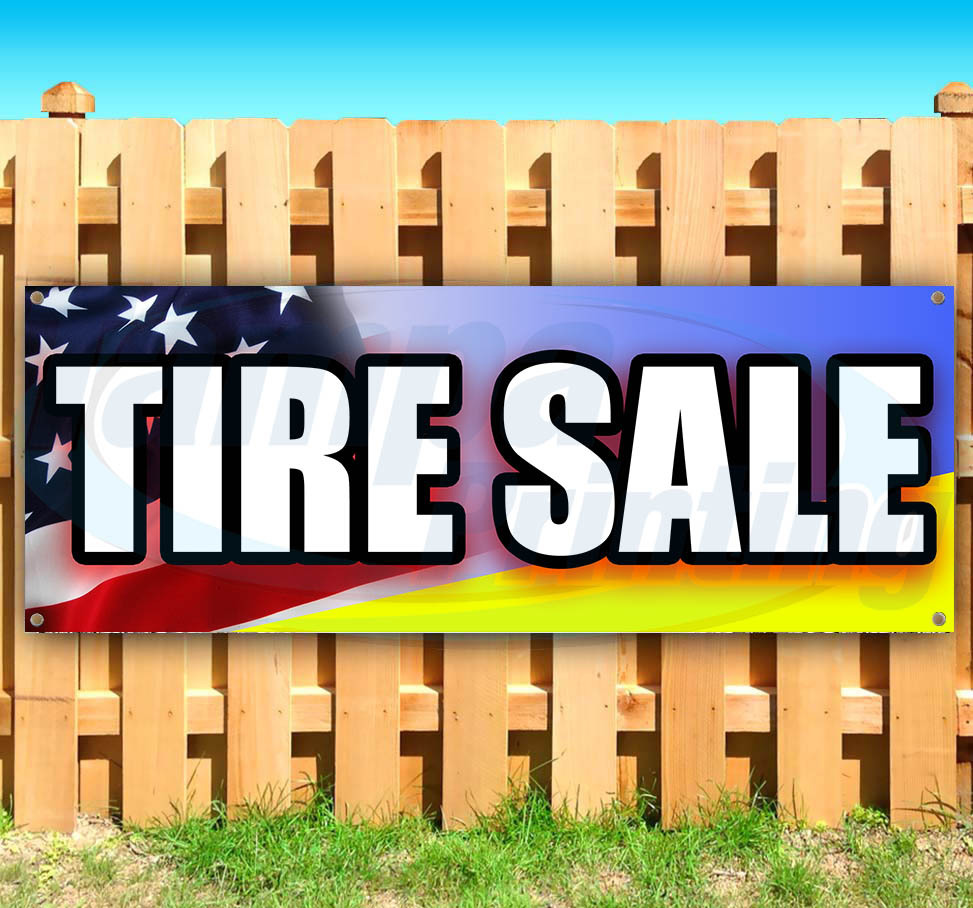 TIRE SALE Advertising Vinyl Banner Flag Sign Many Sizes Available USA ...