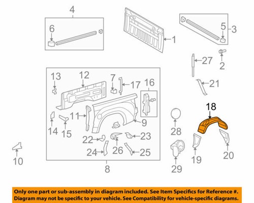 65638-0C020 Toyota Liner, rear wheel house, lh 656380C020, New Genuine ...