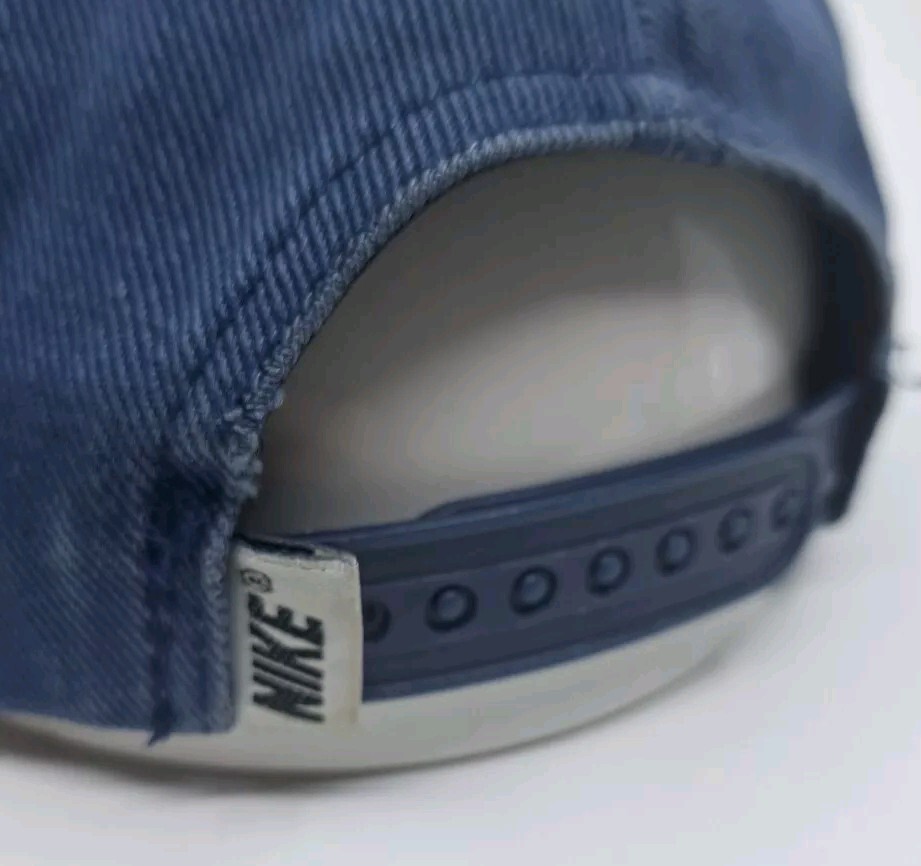 Nike Check Mark Ball Cap-Mens-Snapback-Broken In-Dark Blue-100% Cotton ...