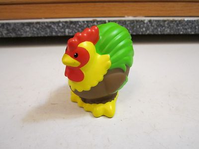 Fisher Price Little People farm barn NEW rooster chicken hen colorful ...