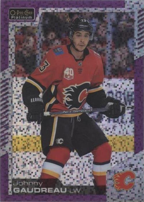 2020-21 O-Pee-Chee Platinum - Johnny Gaudreau #21 Violet Pixels /399 ...