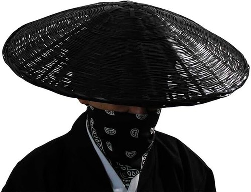 Samurai Black Hat Bamboo Asian Hat Swordsman Cosplay Japanese Hat Dia ...