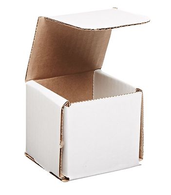 50 - 3x3x3 Small White Corrugated Cardboard Packaging Shipping Mailing ...