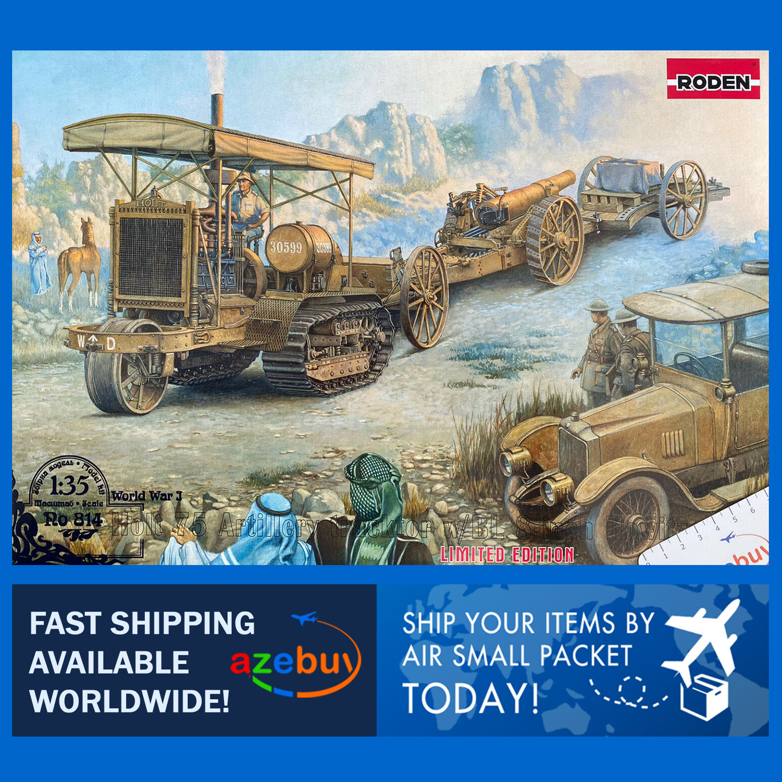 Holt 75 Artillery Tracktor w/BL 8-inch Howitzer 1/35 Plastic Model Kit ...