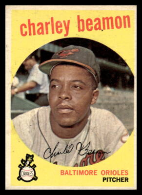 1959 Topps Charley Beamon #192 Baltimore Orioles Rookie Baseball Card ...