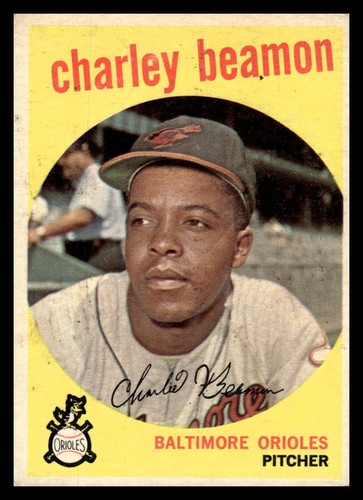 1959 Topps Charley Beamon #192 Baltimore Orioles Rookie Baseball Card ...
