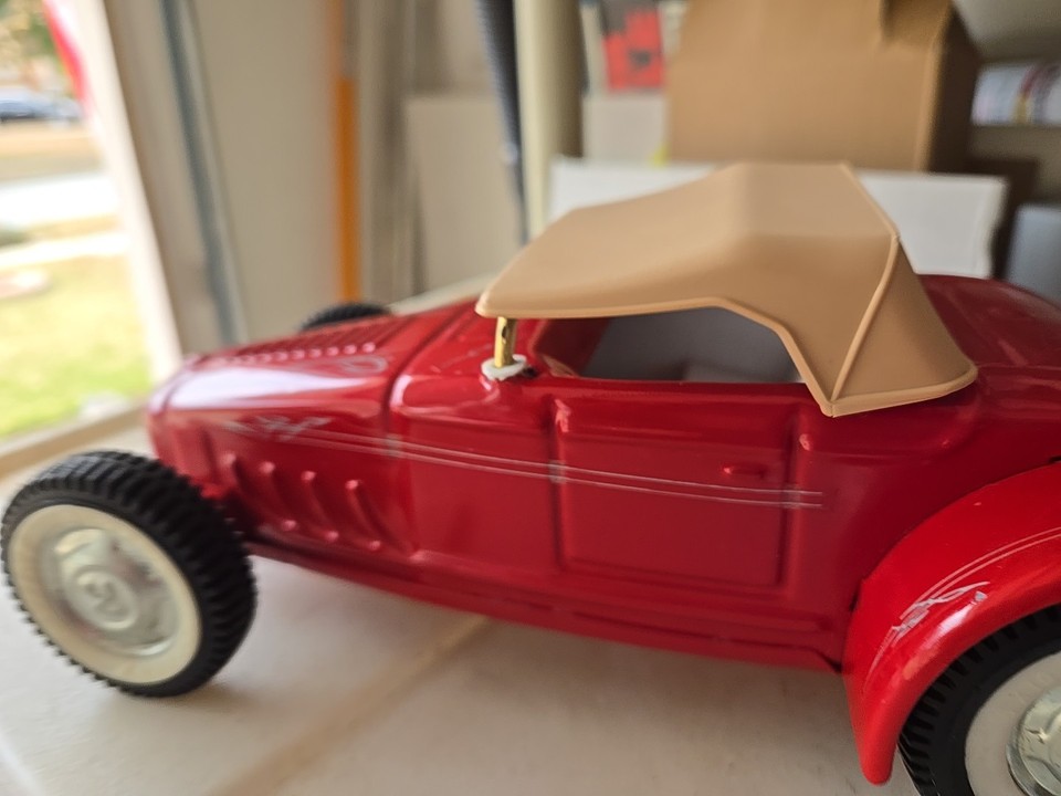 VINTAGE 1960s NYLINT FORD RED HOT ROD JALOPY ROADSTER COUPE CAR PRESSED ...