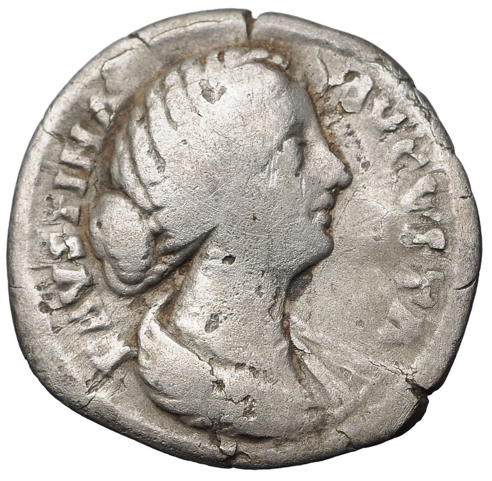 Ancient Roman Empire Coin Silver Faustina 2 161-176 Wife Marcus ...