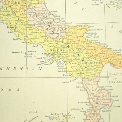 Pre-1900 - Map Of Italy Sicily