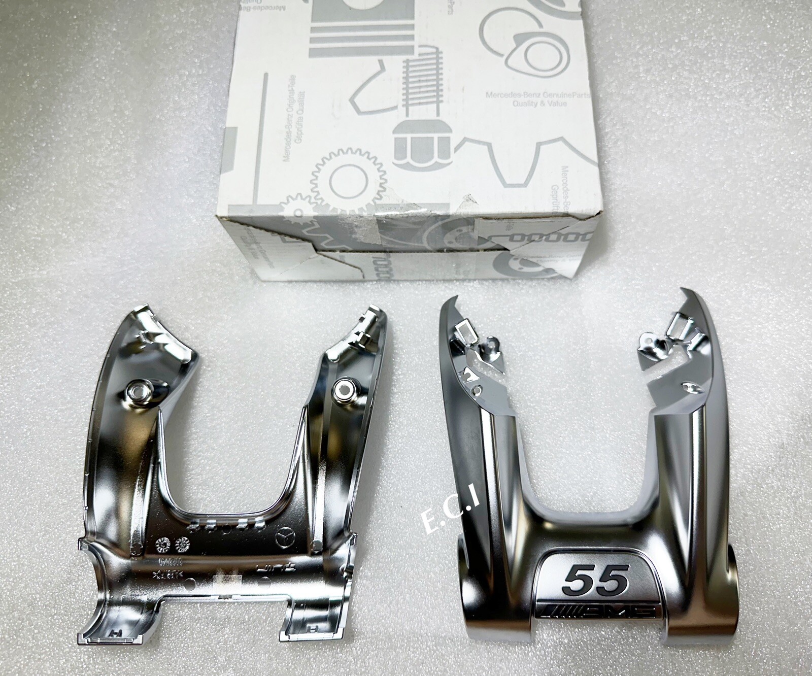 19~24 GENUINE MERCEDES STEERING WHEEL AMG 55 YEAR EIDTION TRIM G63 E63 ...