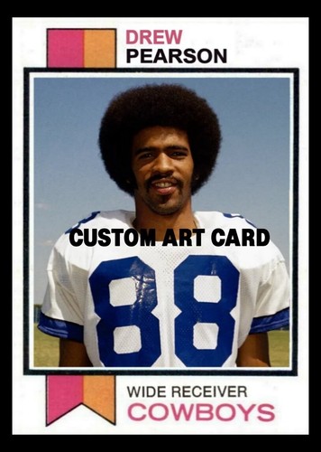 Dallas Cowboys Drew Pearson 1968 Style Custom Art Football Card Blank ...