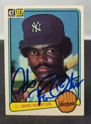 ANDRE ROBERTSON Signed Autograph 1983 Donruss Baseball Card 387 New ...