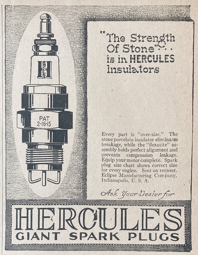 1920 AD.(XH40)~ECLIPSE MFG. CO. INDIANAPOLIS, IND. HERCULES GIANT SPARK ...