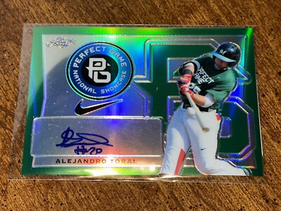 ALEJANDRO ALEX TORAL 2016 LEAF PERFECT GAME AUTOGRAPH PROOF #1/1 MIAMI ...