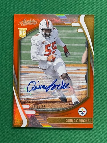 2021 Panini Absolute QUINCY ROCHE RC SIGNATURE ROOKIES ORANGE SPECTRUM ...