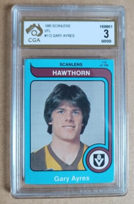 Gary Ayres Scanlens 1980 - VFL AFL Card #112 - CGA 3 GOOD not PSA ...