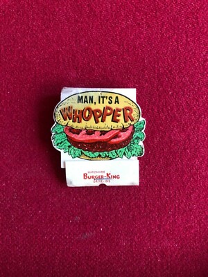 1950-60's, Burger King (Old Logo) "Un-Used" WHOPPER Match Book (RARE ...