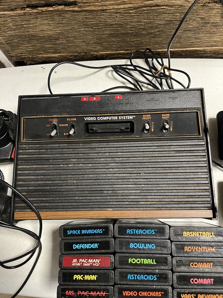Atari 2600 CX-2600A Bundle Console, 15 Games, Paddles, Controllers, Big ...