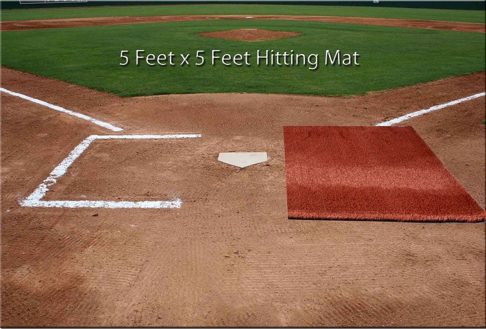 5 ft x 5 ft Synthetic Turf Baseball Softball Batting Cage Practice ...