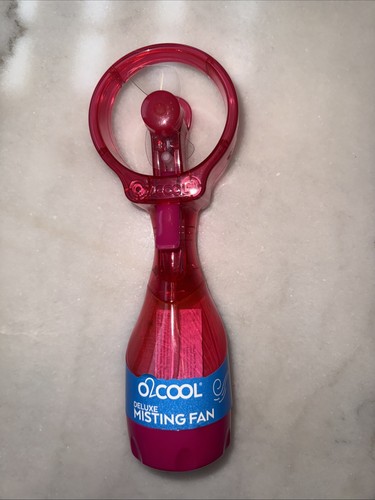 O2 COOL Deluxe Handheld Battery Powered Pink Water Misting Fan New ...